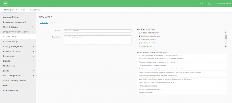 Add Virtual Container Host (VCH) to vRealize Automation – vRaccoon