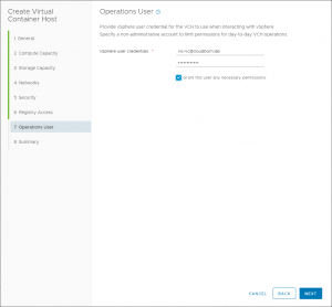 Deploy Virtual Container Host for vSphere integrated Containers – vRaccoon