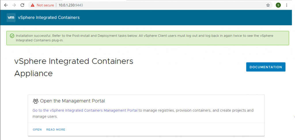 Deploy VMware vSphere integrated Container Appliance – vRaccoon