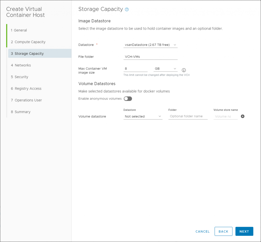Deploy Virtual Container Host for vSphere integrated Containers – vRaccoon