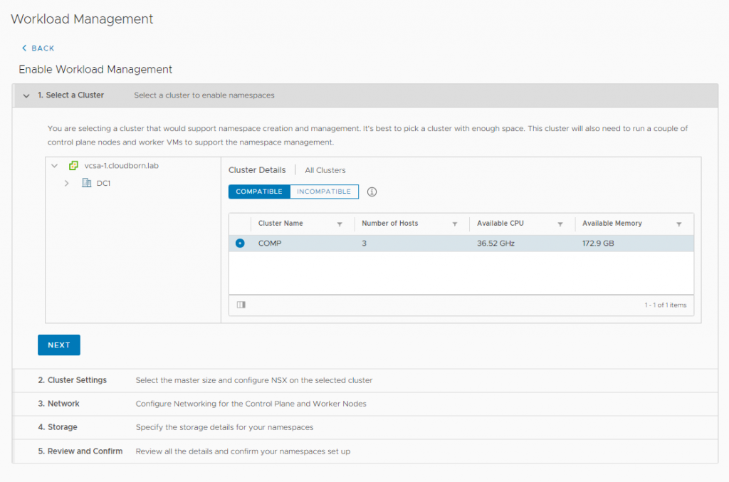 Deploy Vsphere With Kubernetes Project Pacific Part 7 Enable