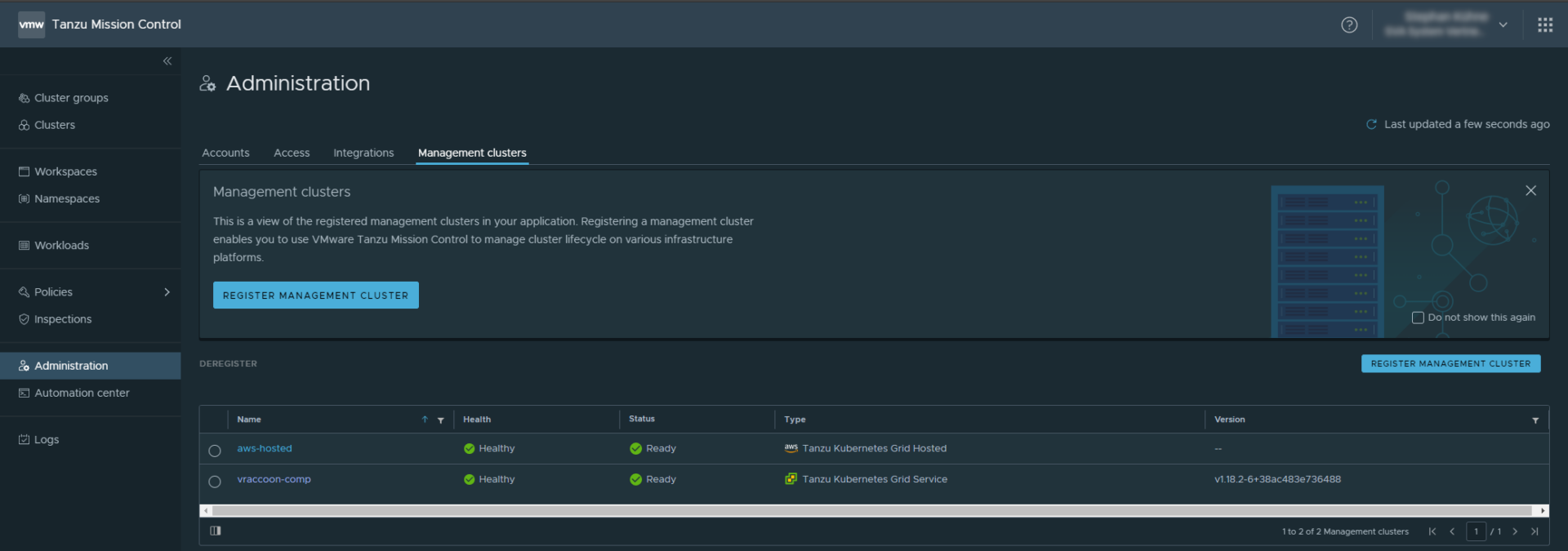 Tanzu Mission Control (TMC) and vSphere with Tanzu – vRaccoon